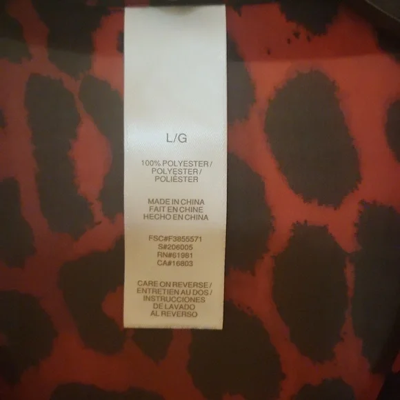 Avon | Tops | Avon Leopard Print Semi Sheer Button Down Blouse Red ...